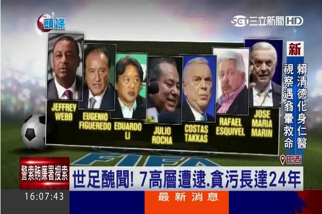 震撼體壇大醜聞！1.5億換主辦權 FIFA高層涉嫌收賄 | 運動 | 三立新聞網 SETN.COM