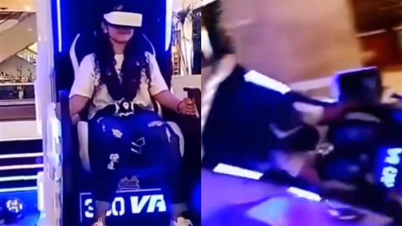 3D遊戲變5D！妹子玩VR「整台大風車」 反應全場看傻 | 國際 | 三立新聞網 SETN.COM