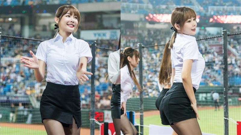 地表最正啦啦隊！化身性感OL「短裙+黑絲襪」 老司機暴動：不想下班 | 娛樂星聞