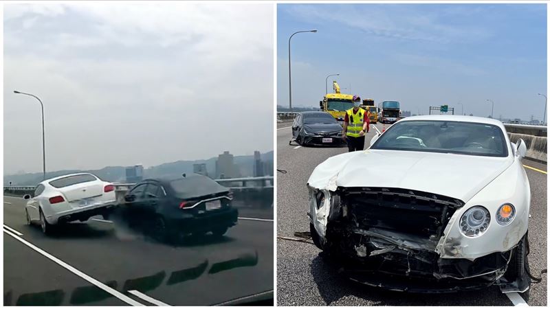 Uber國1鬼切！「2度撞擊千萬賓利」撞擊瞬間曝光 網幫哭：賠到脫褲了 | 社會 | 三立新聞網 SETN.COM