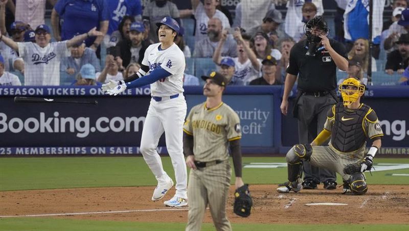 MLB／大谷翔平季後賽首安是追平3分砲 道奇逆轉教士奪分區賽首勝 | 運動 | 三立新聞網 SETN.COM