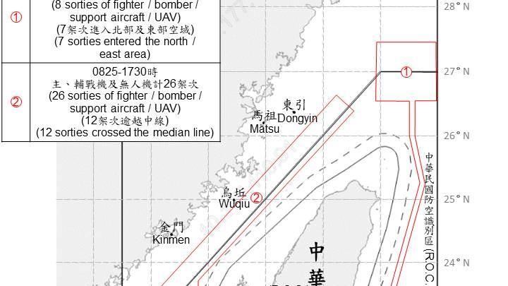 共軍戰備警巡！示意圖如「槌子打台灣」 國軍偵獲34架次共機、7艘共艦 | 政治 | 三立新聞網 SETN.COM