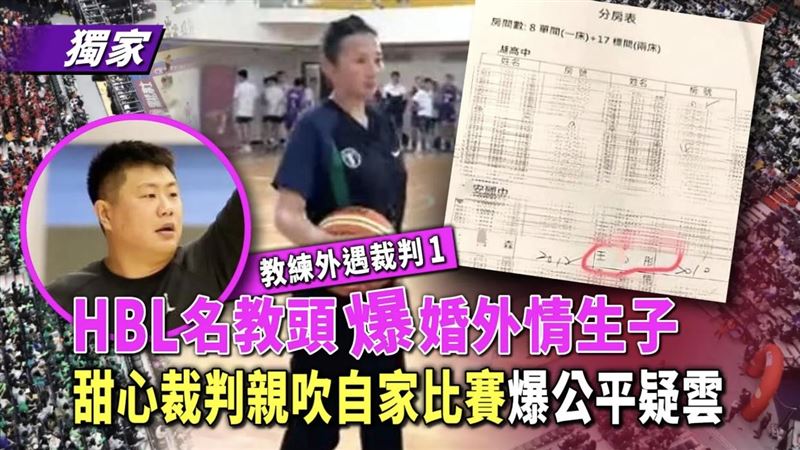 HBL名教頭爆婚外情生子 甜心裁判「親吹精主比賽」掀爭議 | 運動 | 三立新聞網 SETN.COM